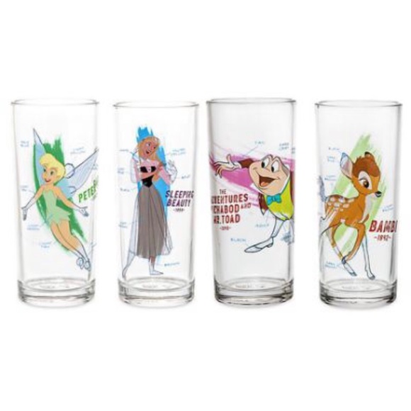 Disney | Dining | Disney Ink And Paint Collection 4pc Glass Set | Poshmark